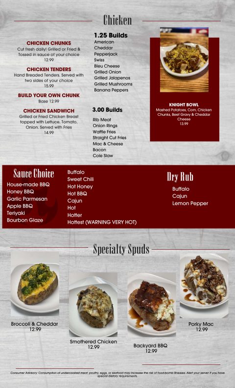 Menu Card - Doc's Rib Cage